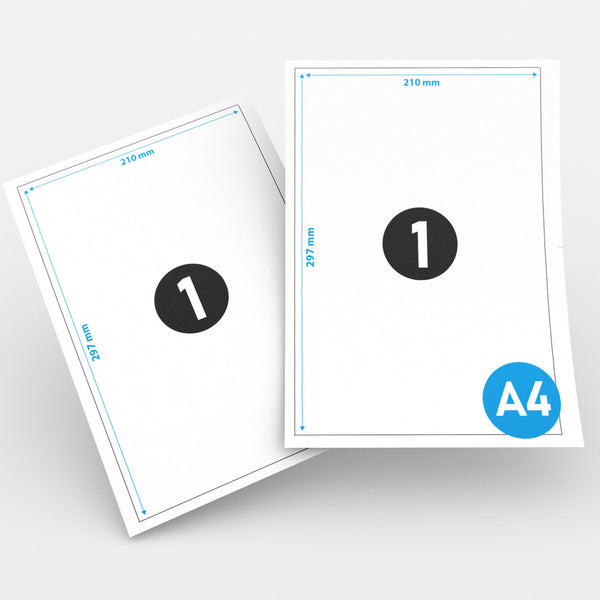 Self-adhesive labels on A4 sheets 210x297mm 50 sheets - MD Labels