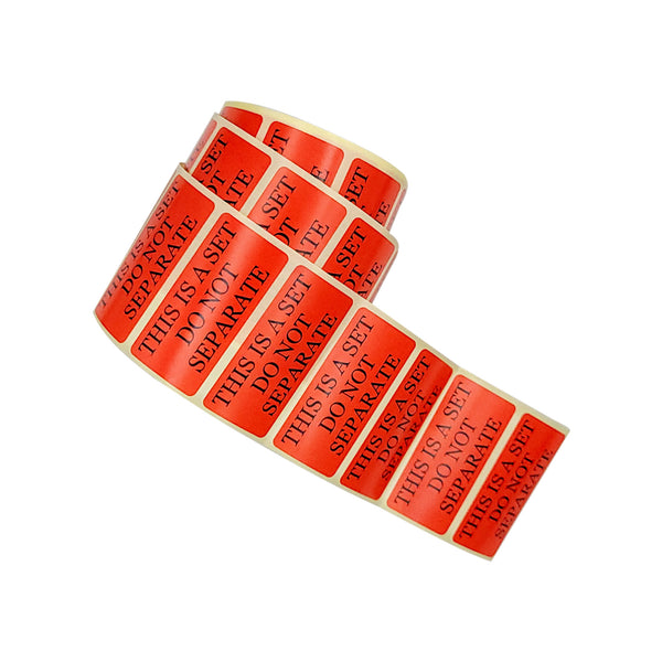 Warning Labels on Roll 50x25 mm- THIS IS A SET- DO NOT SEPARATE! 500 p ...