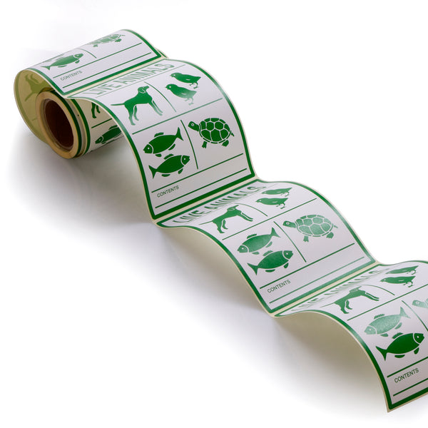 Information Labels - Contains Live Animals - Live Animals - 100 x 150 ...