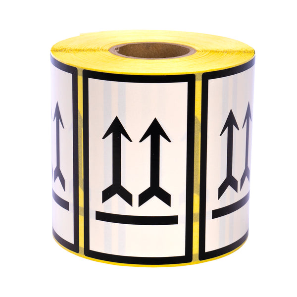 Warning labels This way up 100x60mm 1000 per roll - MD Labels
